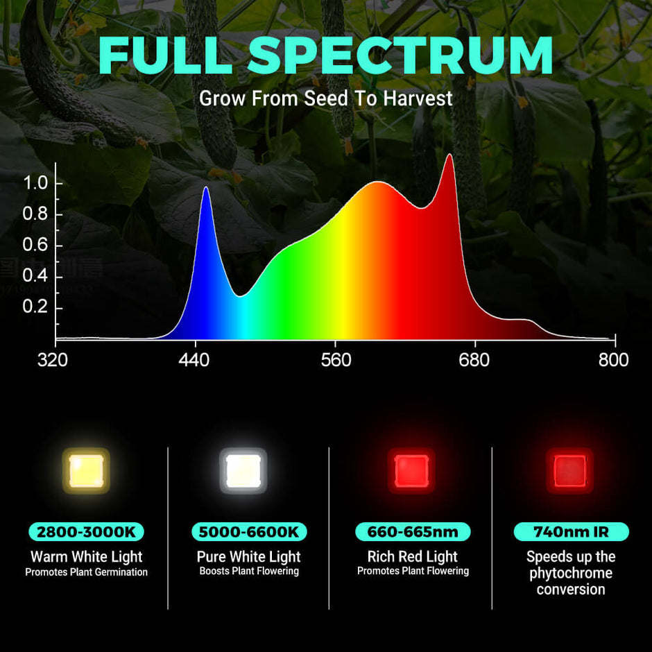 LED Grow Lights, full-spectrum grow light | Phlizon Official EU Store ...